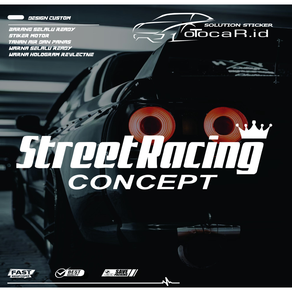Jual Sticker STREET RACING CONCEPT sticker mobil sticker cutting stiker ...