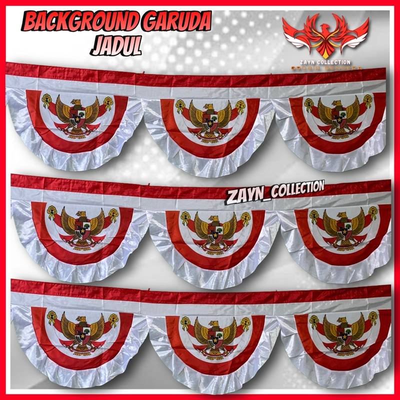 Jual BENDERA BACKGROUND GARUDA MERAH PUTIH 5 GELOMBANG/UMBUL UMBUL GELOMBANG | Shopee Indonesia