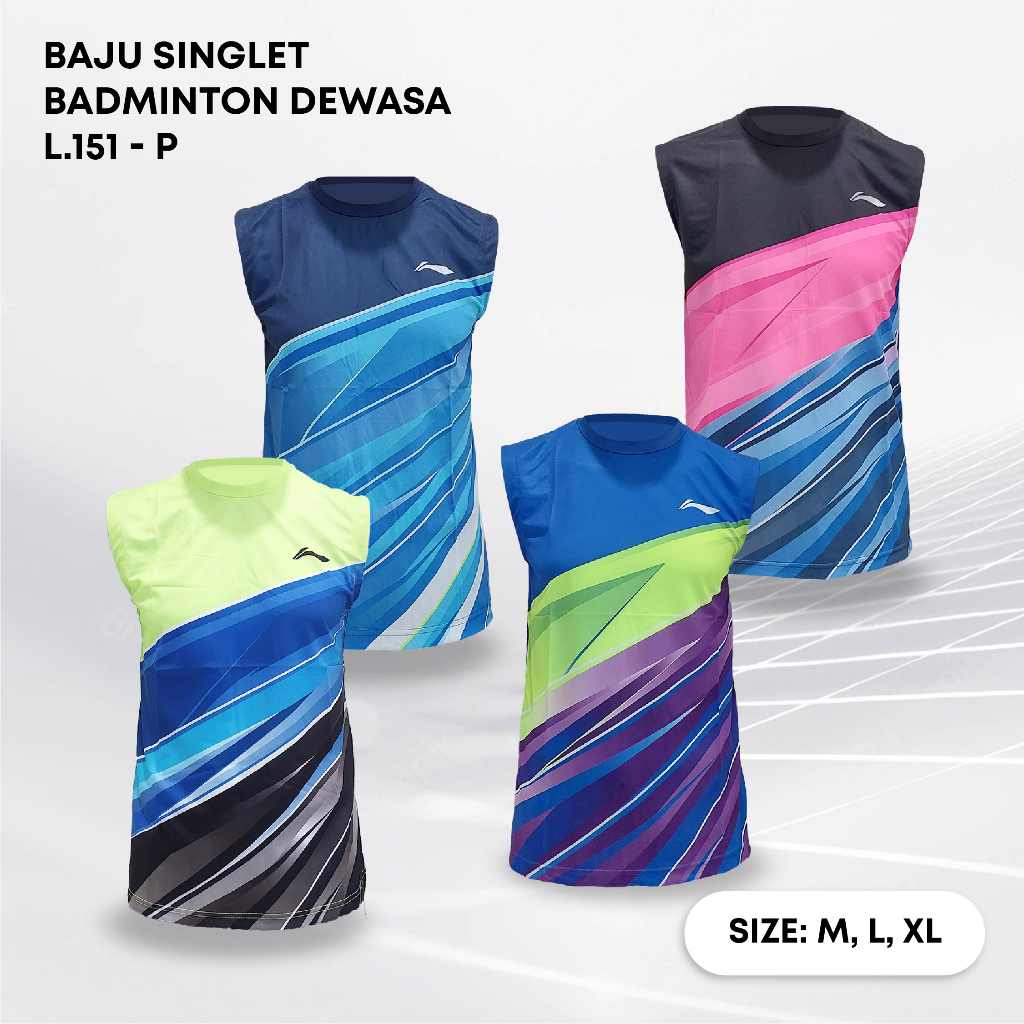 Jual SINGLET BADMINTON ATASAN DEWASA KAOS BULUTANGKIS L 151 P | Shopee ...
