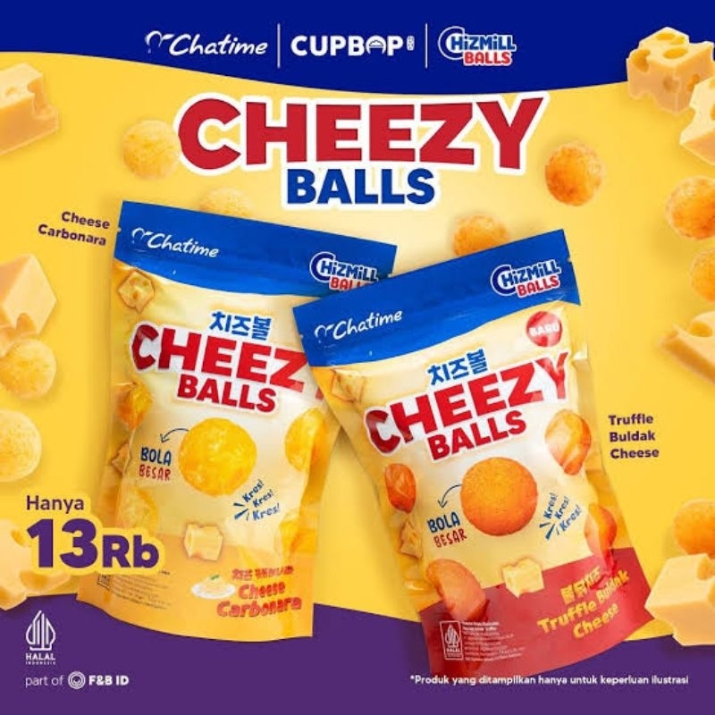 Jual CHEEZY / CHIZMILL BALLS x CHATIME original 50g | Shopee Indonesia
