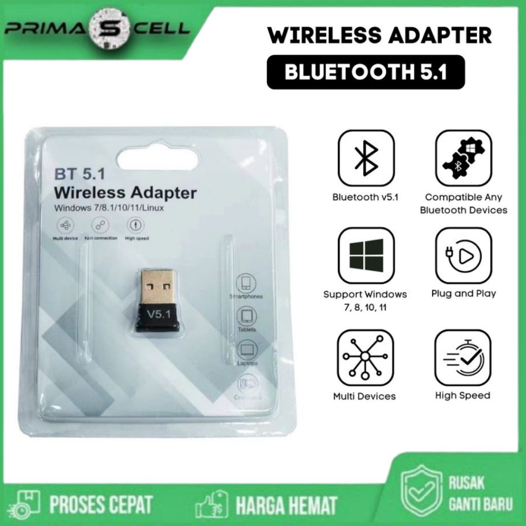 Jual USB Bluetooth Versi 5.1 Dongle Trasmiter Receiver Bluetooth ...