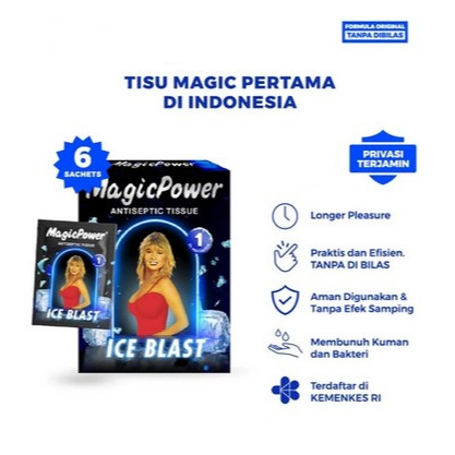 Jual Magic Power Tissue Ice Blast - Antiseptic Tissue Sensasi Dingin 1 ...