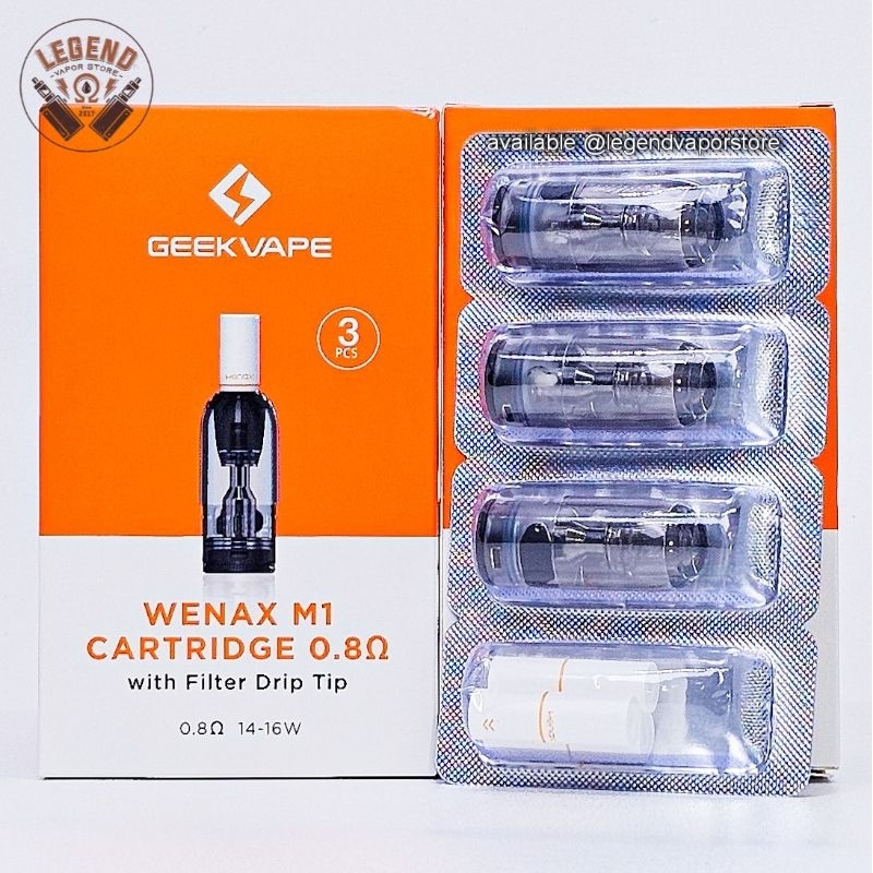 Jual CARTRIDGE WENAX M1 WITH FILTER DRIP TIP 0.8 OHM 1.2 OHM AUTHENTIC ...