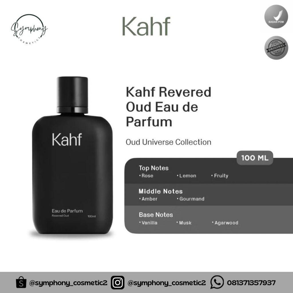 Jual KAHF REVERED OUD EAU DE PARFUM / SAFFRON EAU DE PARFUM 100 ML ...