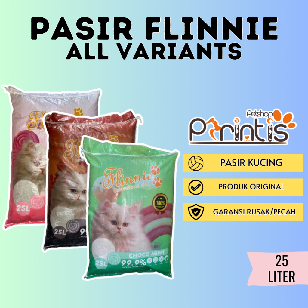 Jual Pasir Kucing Flinnie Cat Bentonite 25 Liter | Shopee Indonesia
