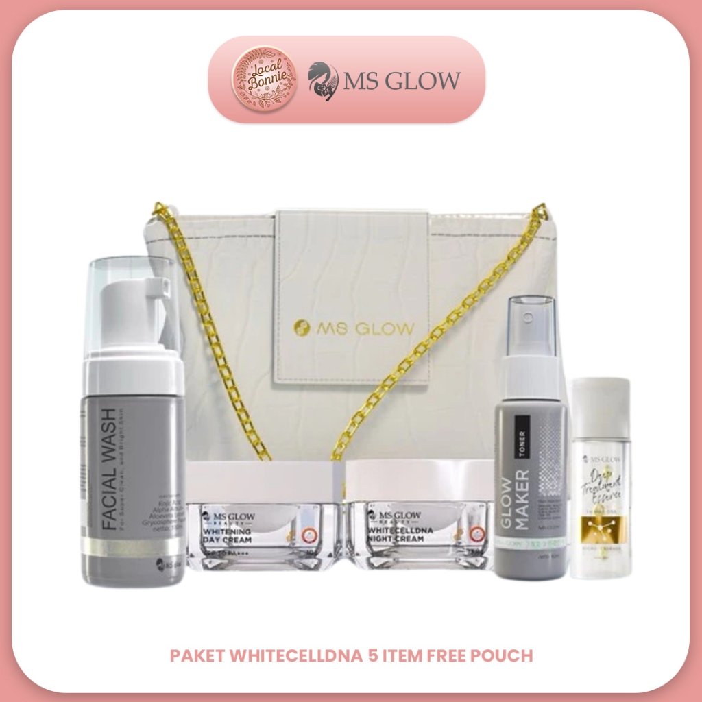 Jual MS Glow Paket White Cell Dna | MS GLOW Paket Wajah BONUS Product ...