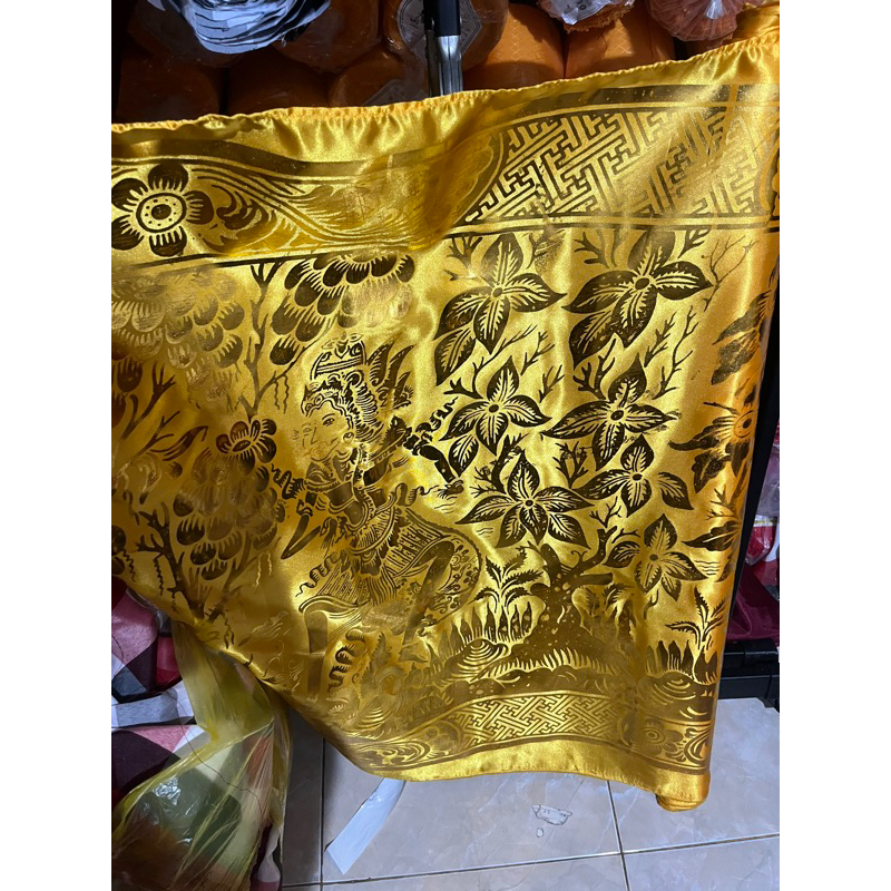 Jual kain prada kuning wayang | Shopee Indonesia