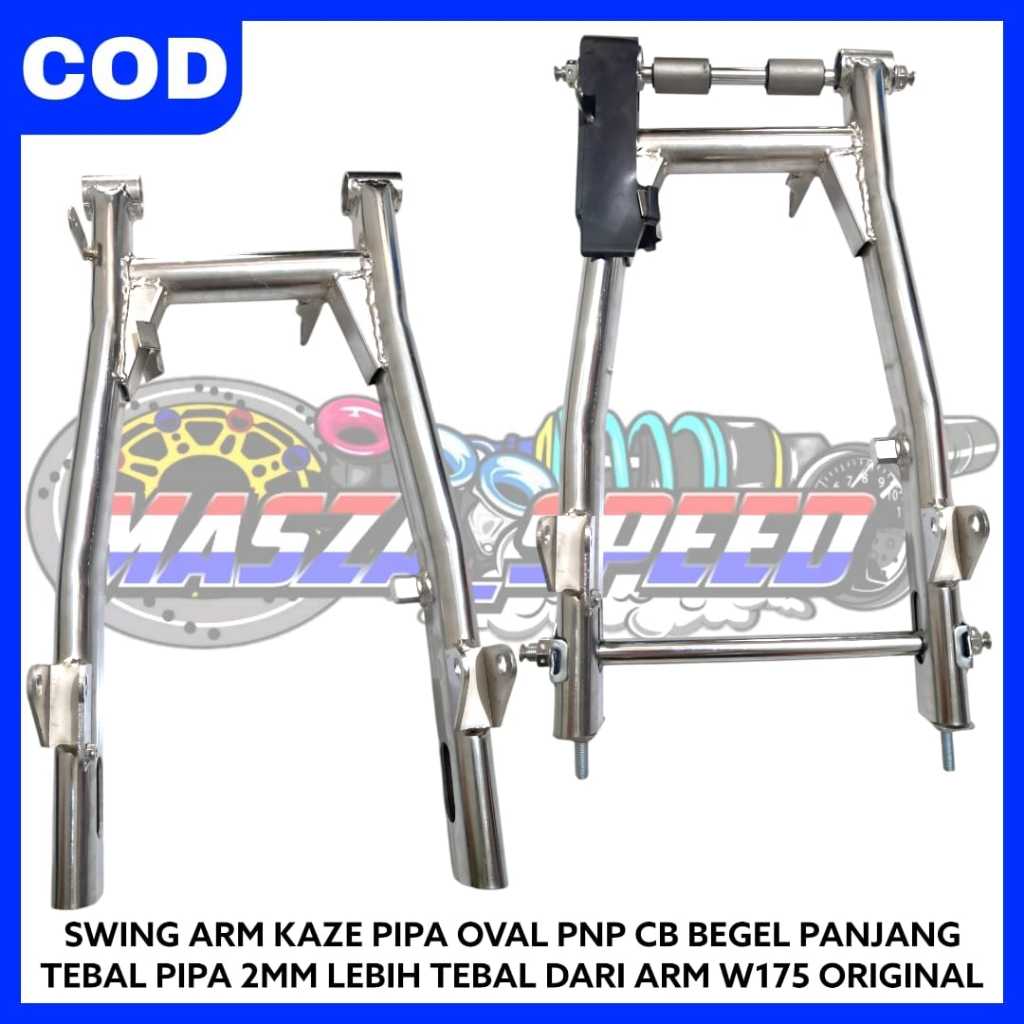 Jual SWING ARM KAZE PIPA OVAL PNP CB BEGEL PANJANG TEBAL PIPA 2MM LEBIH ...