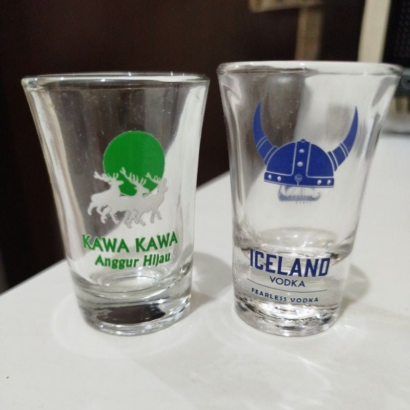 Jual gelas shot sloki beling kaca kecil merchandise beer soju bir wine ...