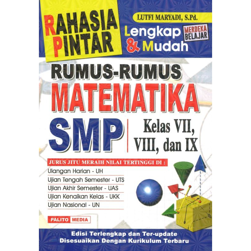 Jual RAHASIA PINTAR RUMUS RUMUS MATEMATIKA SMP/MTS VII VII IX KURIKULUM ...