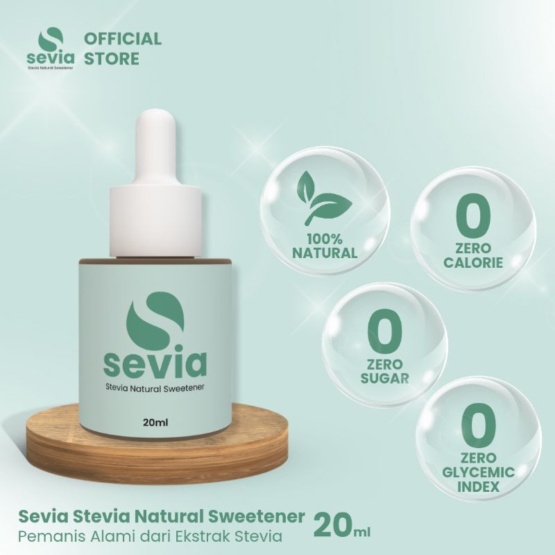 Jual Sevia Stevia Natural Sweetener 20ml Stevia Pemanis Alami 0 Kalori ...