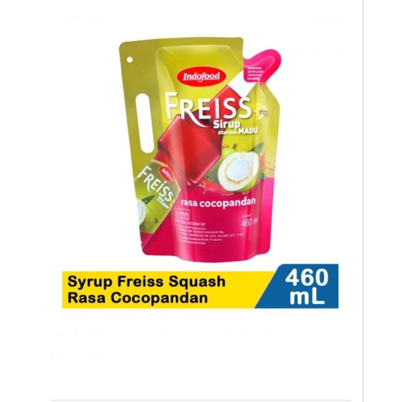 Jual INDOFOOD SYRUP FREISS COCOPANDAN/SQUASH JERUK 460ML | Shopee Indonesia