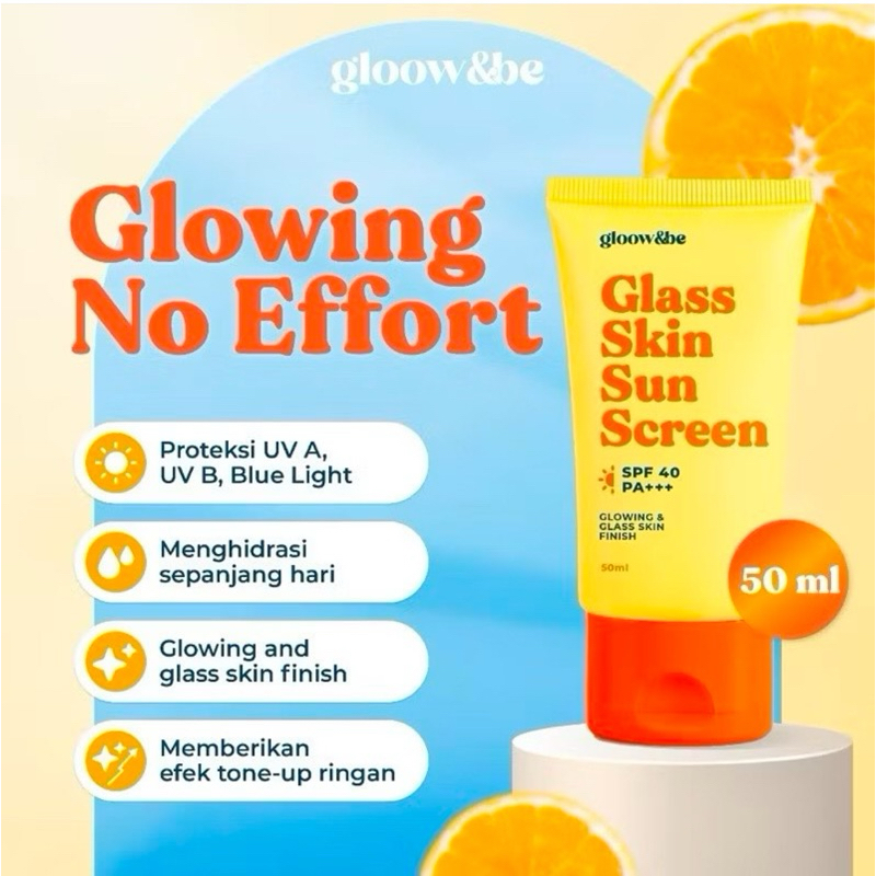 Jual GLOOWBI GLASS SKIN SUNSCREEN SPF 40+++ GLOOWBE GLOWBI GLOWBE ...