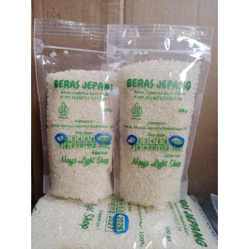 Jual Beras Jepang 200gr 500gr koshihikari japonica beras sushi rice ...