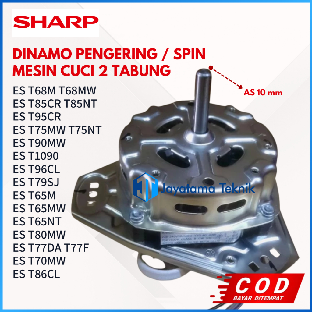Jual Dinamo Spin / Dinamo Pengering Mesin Cuci SHARP 2 Tabung ORIGINAL ALL TYPE | Shopee Indonesia