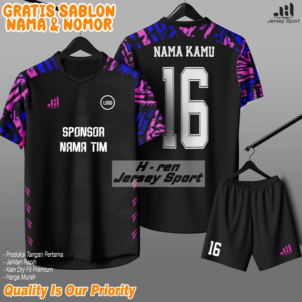 Jual Jersey COSTUM NAMA NOMOR LOGO NAMA CLUB Bola futsal volly Dewasa ...
