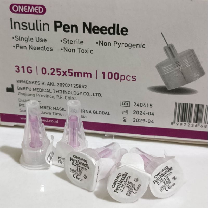 Jual Jarum Insulin Ungu Original 31G (0.25x5mm) isi 10 Insulin Pen ...