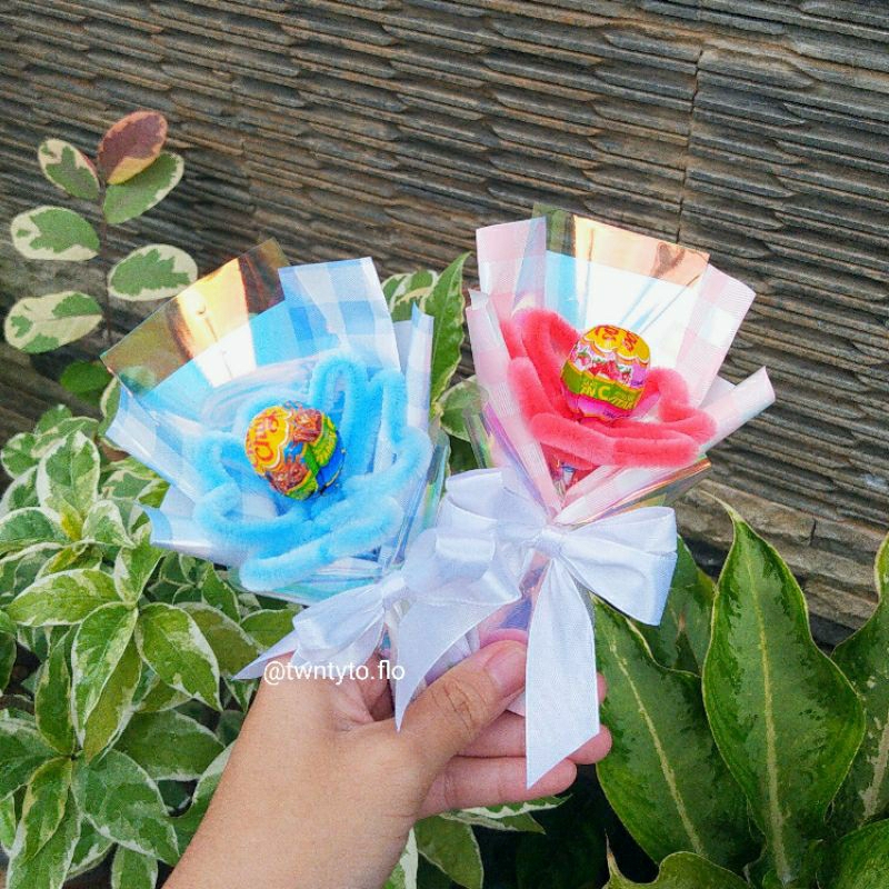 Jual Mini buket permen premium | Buket permen chupa chups | Buket kawat ...