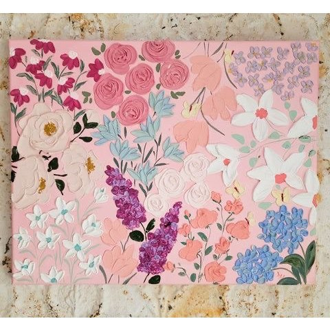 Jual lukisan bunga timbul cantik minimalis /15/ | Shopee Indonesia