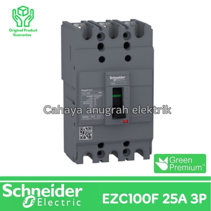 Jual SCHNEIDER MCCB 3025 25A 3P NFB 25 Amper 3P MCCB EZC100F 25A 3P 100 ...