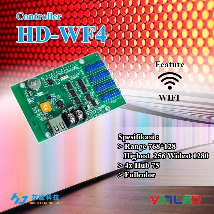 Jual CONTOROLLER KONTROLLER KONTROLER RUNNING TEXT HUIDU HD WF4 FULLCOLOR RGB | Shopee Indonesia