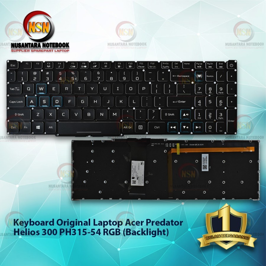 Jual Keyboard Original Laptop Acer For Predator Helios 300 RGB ...