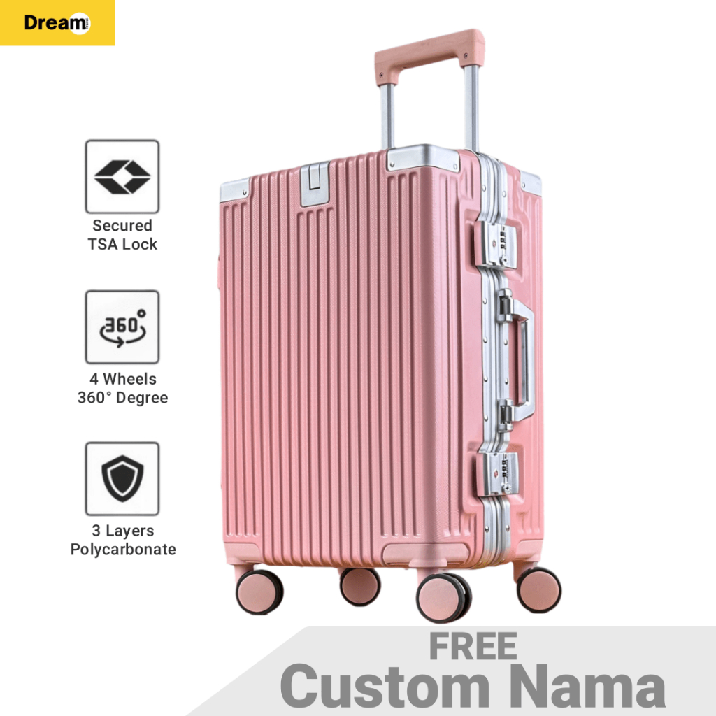 Jual Dream Koper 18 inch - 24 inch Custom Nama TSA Lock Roda 360 ...