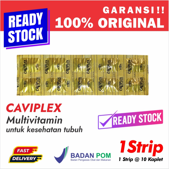 Jual Caviplex Kaplet Salut Gula Multivitamin & Mineral - 1 Strip 10 ...