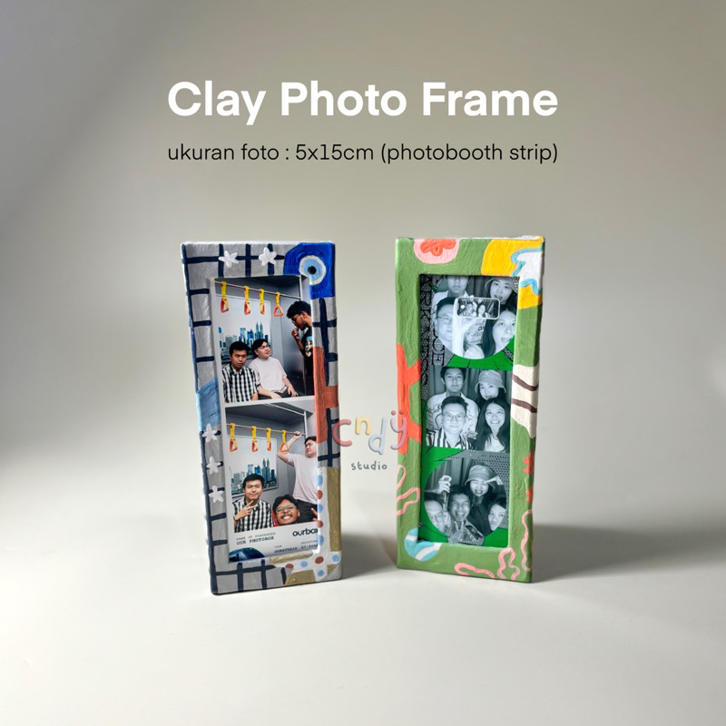 Jual Clay Photo Frame | ukuran foto: 5x15cm (photobooth strip) | Shopee ...