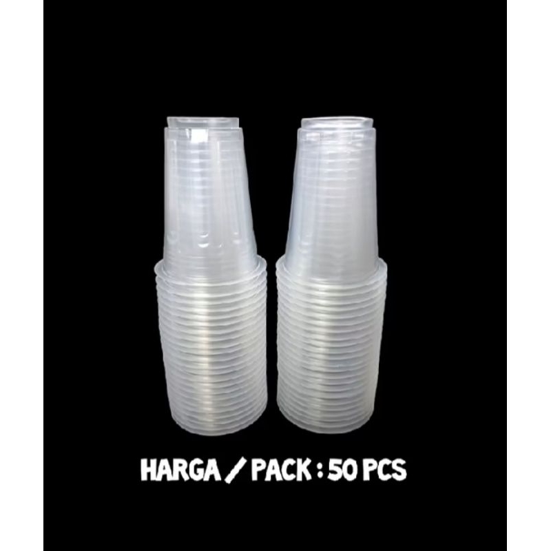 Jual Gelas Plastik Bening Isi 50pcs / Gelas Aqua Bryan / Gelas Kopi Teh 220ml isi 50 pcs ...