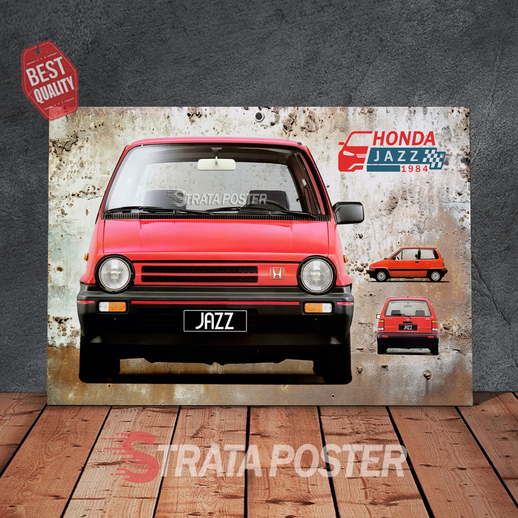 Jual Hiasan dinding mobil honda jazz tahun 1984 Pajangan vintage Poster ...
