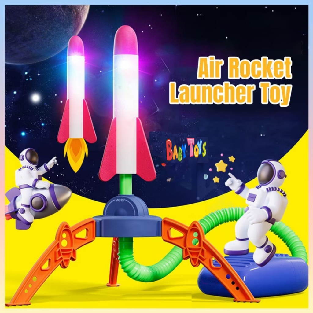 Jual BabyToys Mainan Anak Roket Injak Terbang Rocket Launcher Lampu ...