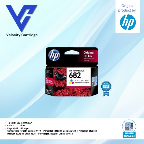 Jual Tinta HP 682 Color ORIGINAL | Shopee Indonesia