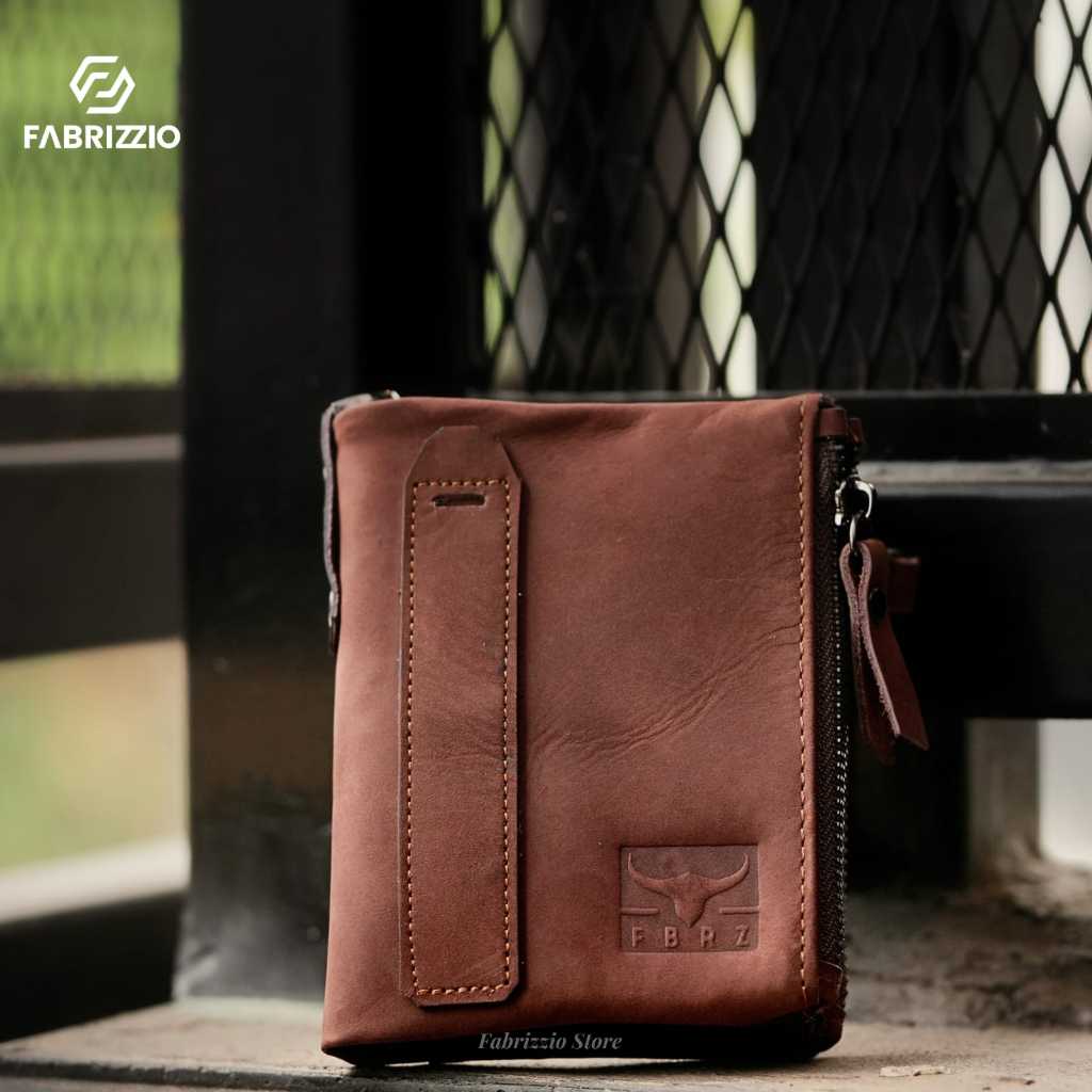 Jual dompet top zipper dobel ziiper kulit asli crazy horse-Paris ...