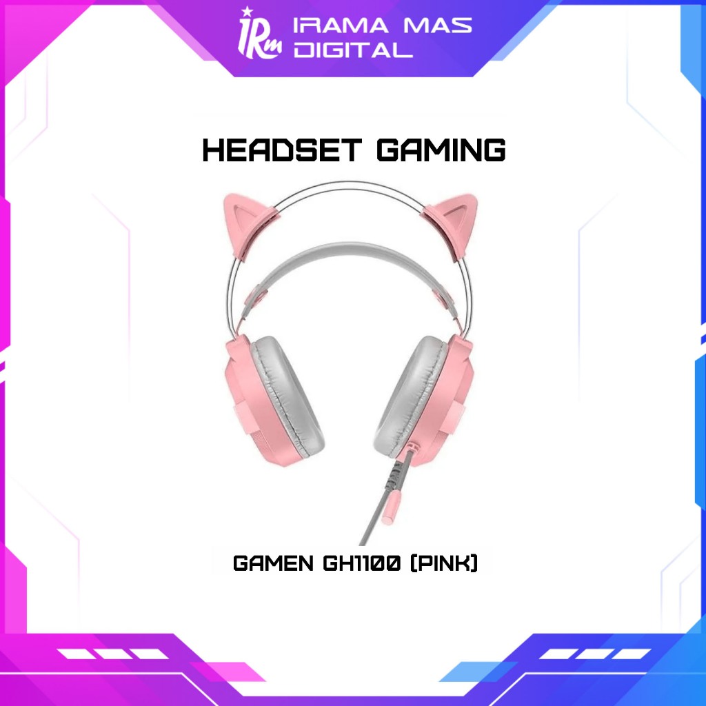 Jual Gamen GH1100 Gaming Headset RGB Lighting Effect (Pink, White ...