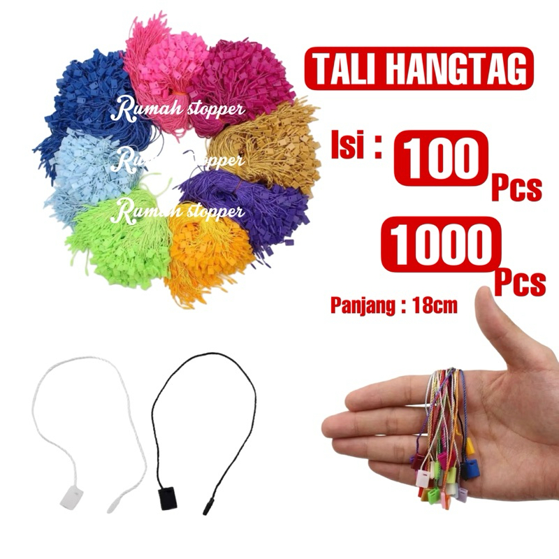Jual Tali hangtag / tali gantungan label / tali labeling baju 18cm ...