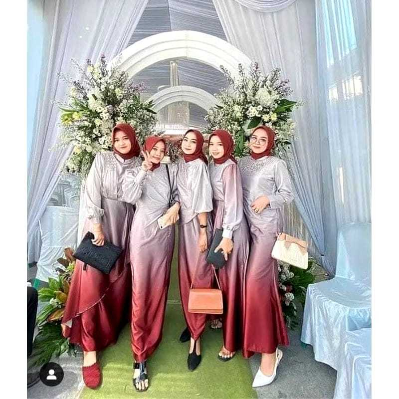 Jual Bahan Satin Gradasi Warna | Satin Armany Premium Halus | Kain ...