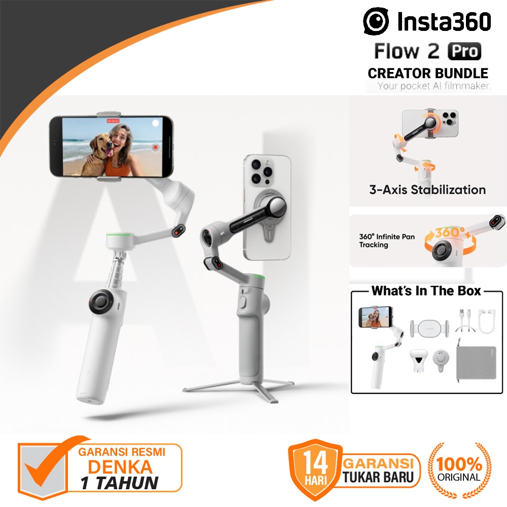Jual Insta360 Flow 2 Pro Creator Gimbal Stabilizer Smartphone HP Insta 360 Flow 2 Pro Garansi ...