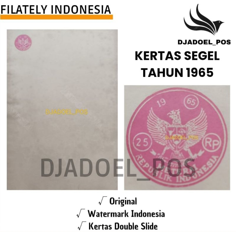 Jual KERTAS SEGEL TAHUN 1965 DOUBLE ASLI | Shopee Indonesia