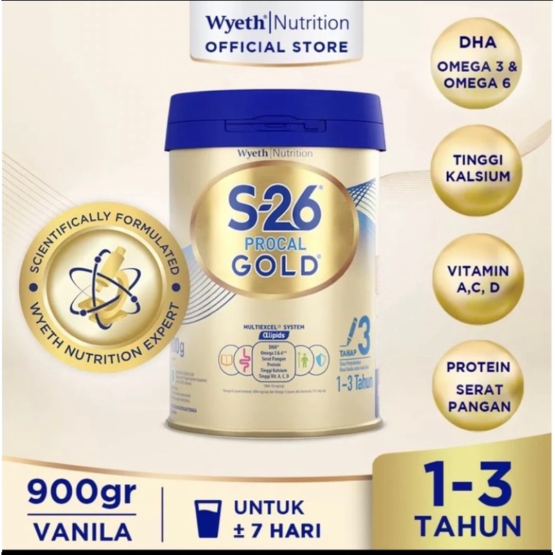 Jual S-26 Procal Gold Tahap 3 Rasa Vanila 900gr (free bubble wrap ...