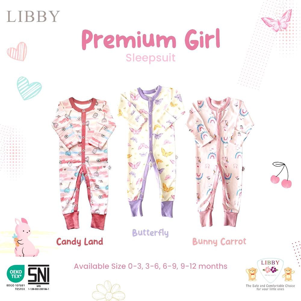 Jual LIBBY BABY PREMIUM SLEEPSUIT MOTIF GIRL 0-12 BULAN TERBARU SANRIO ...