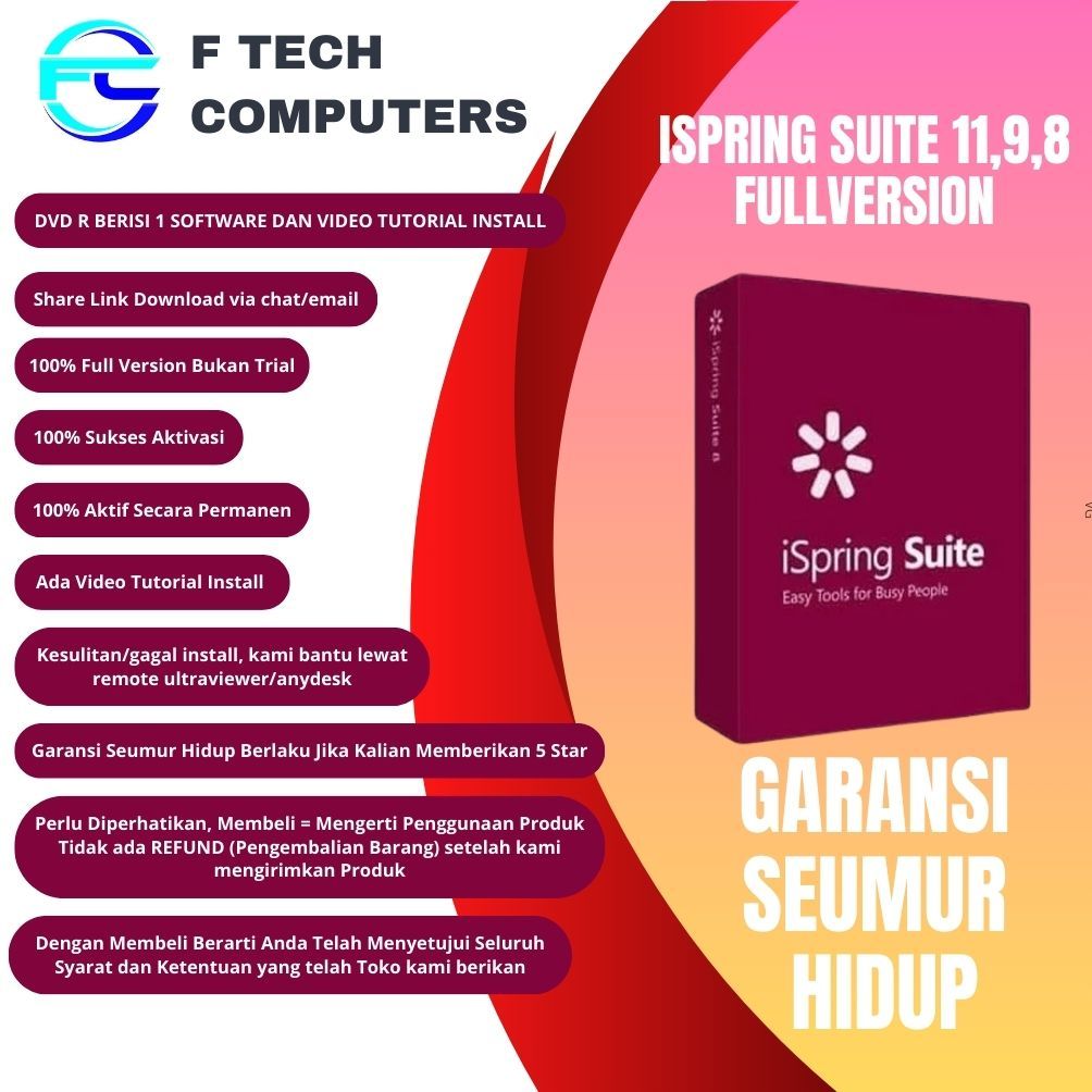 Jual Ispring Suite versi 11, 9, 8 Fullversion Lifetime Garansi Seumur ...