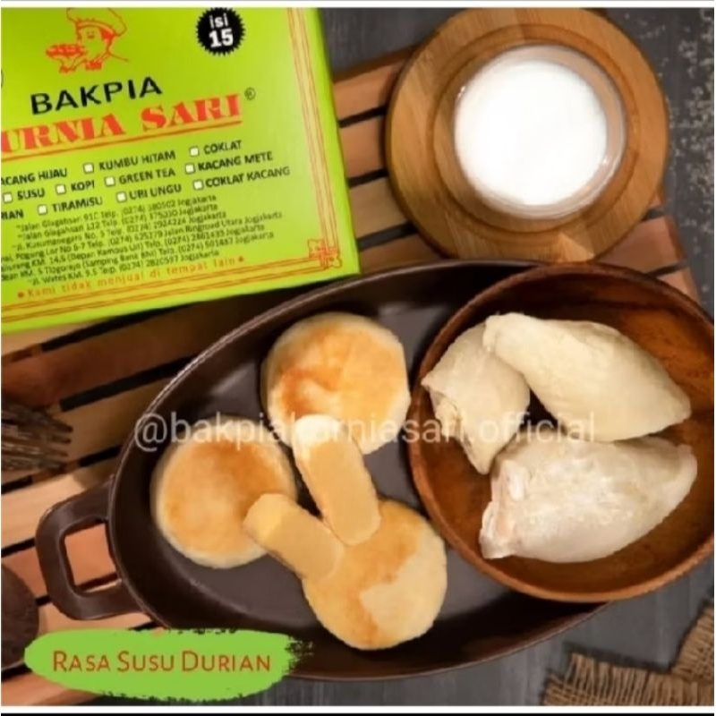 Jual Bakpia Kurniasari Asli Jogja Rasa Susu Durian isi 15 | Shopee ...