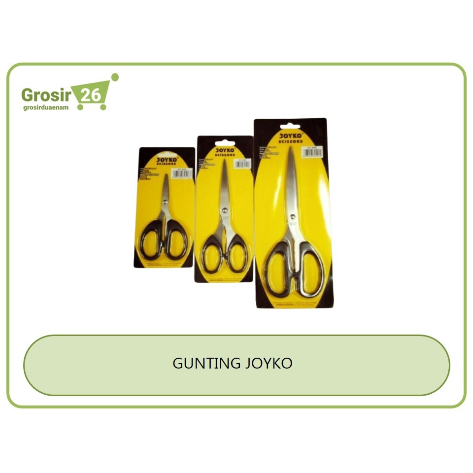 Jual (1 pcs) gunting kertas satuan gagang hitam joyko sc-828 kecil | sc ...