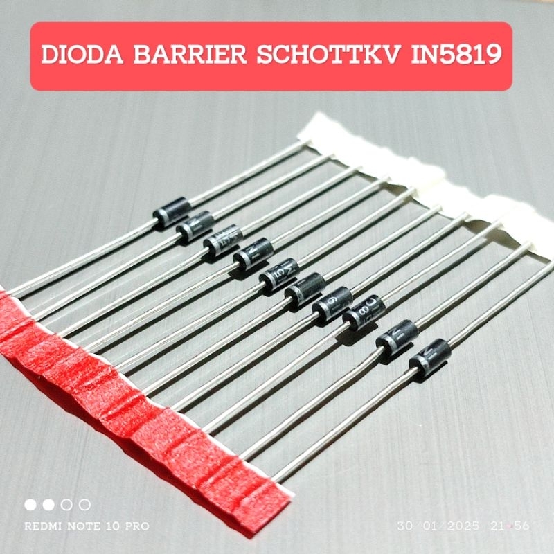 Jual DIODA IN5819 DIODE SCHOTTKY BARRIER RECTIFIER ON 5819 DO-41 1A 40V ...