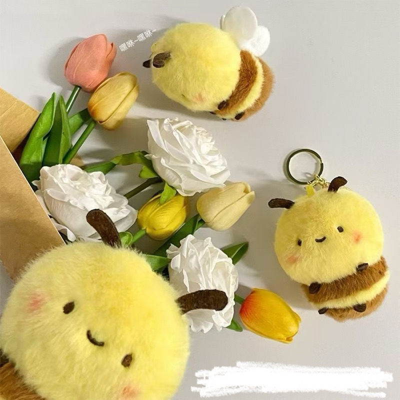 Jual Bee Lebah Gantungan Kunci Mini Keychain Boneka Plushies Lucu ...