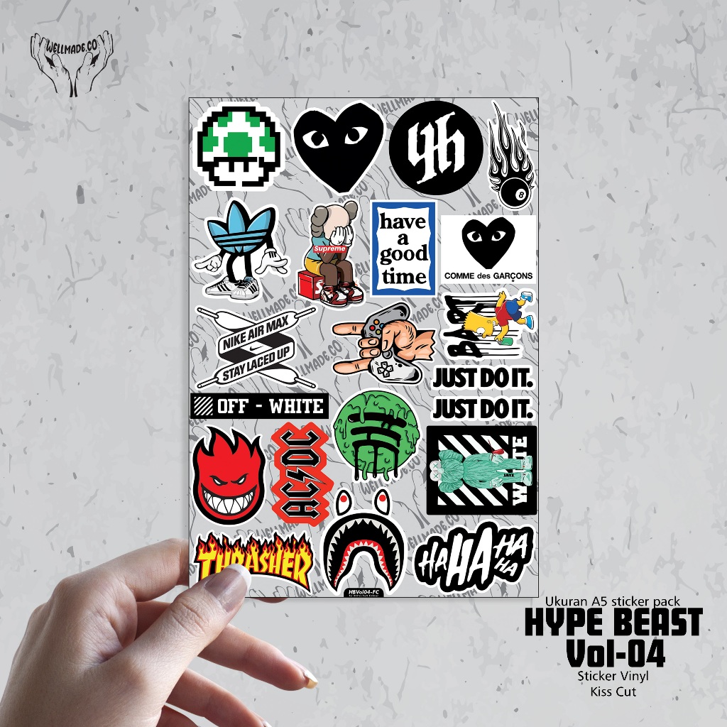 Jual Sticker Pack HYPE BEAST Tumblr Helm Laptop VOL4 FULL COLOUR ...