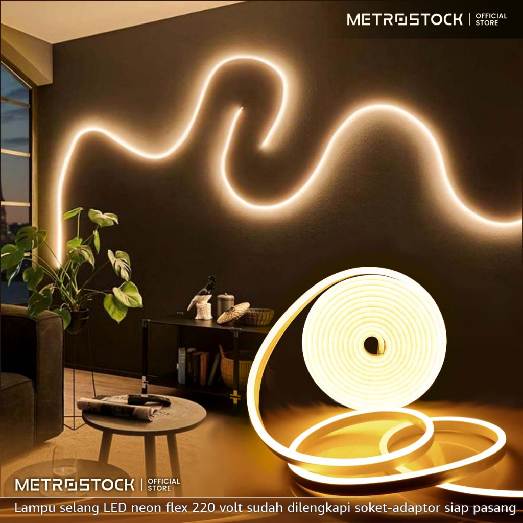 Jual LAMPU LED NEON FLEX 220V WATERPROOF LAMPU TEMPEL DINDING KAMAR ...