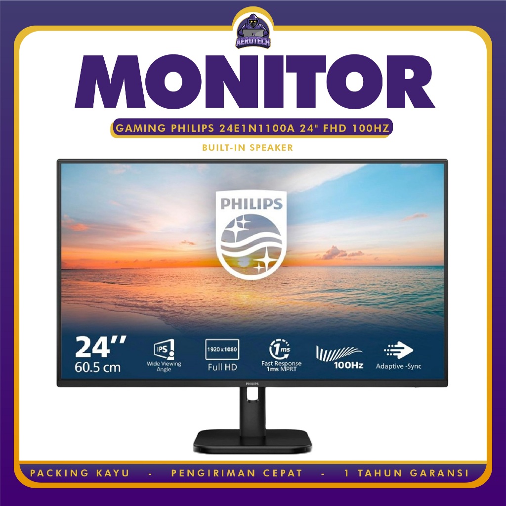 Jual Monitor LED Philips 24E1N1100A 24" FHD 100Hz Built-in Speaker ...