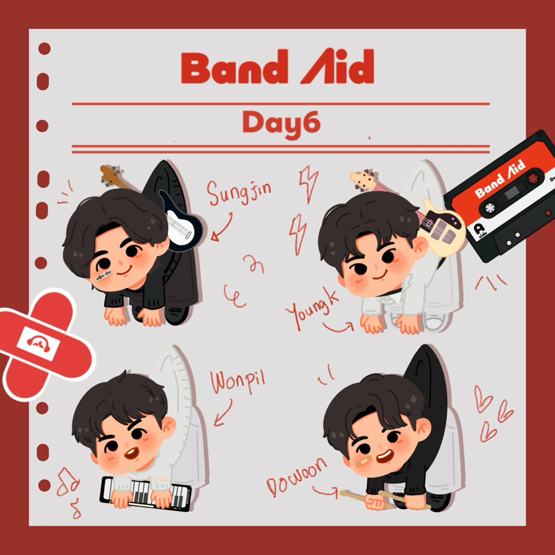 Jual Day6 Band Aid Keychain tumpuk | Shopee Indonesia